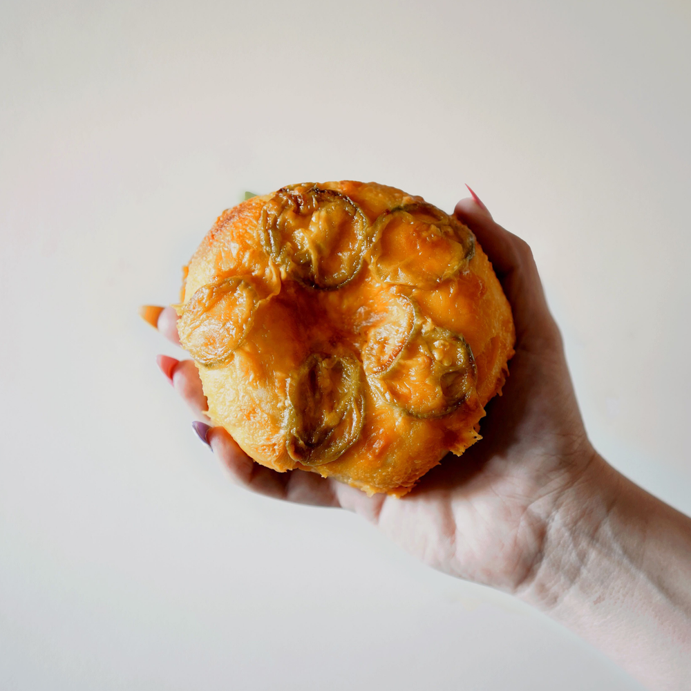 Jalapeño & Cheddar Bagel | Elegy Coffee